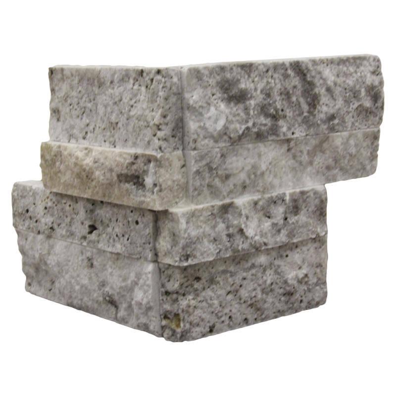 Silver Travertine Ledger Stone
